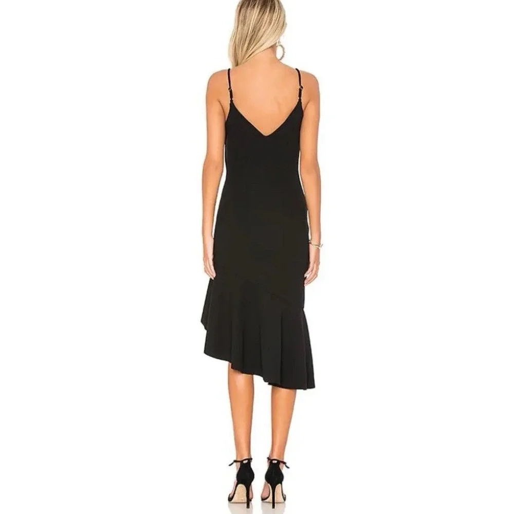 Elliatt | Dresses | Elliatt Revolve Artemis Asymmetric Ruffle Black ...